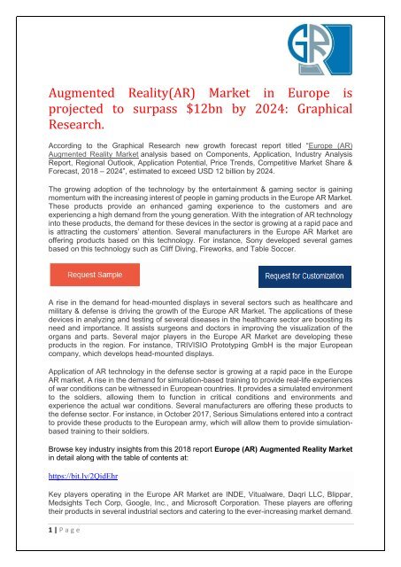 Europe (AR) Augmented Reality Market