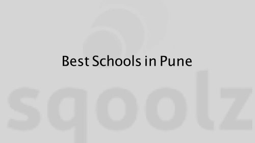 Best Schools in Pune