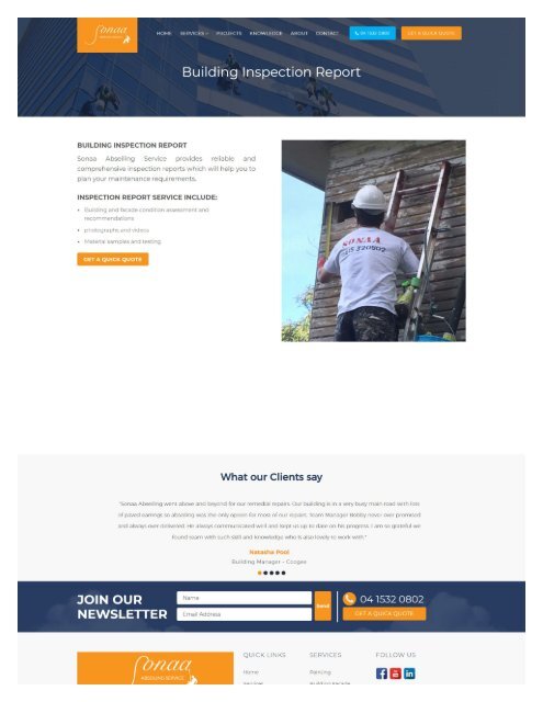 BUILDING INSPECTION REPORT