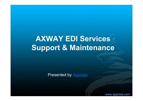 AXWAY EDI Support By Apprisia pdf