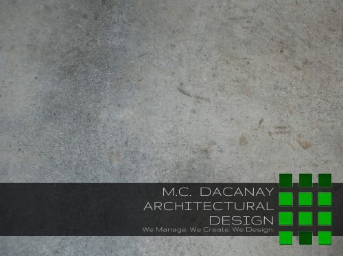 MC DACANAYARCHITECTURAL DESIGN - PROFILE
