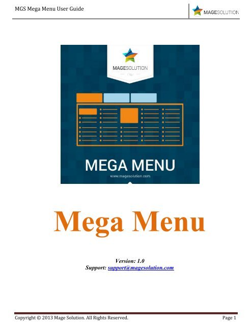 Mega Menu For Magento By Magesolution