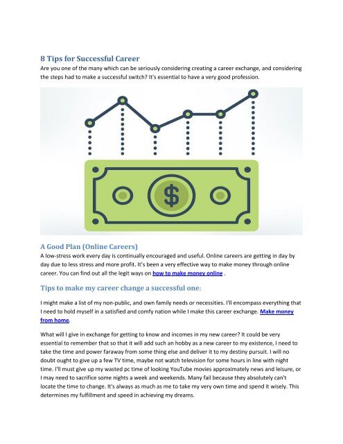 8 Tips for Successful Career