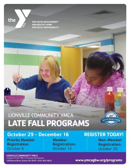 Lionville Community YMCA - Late Fall Program Guide 2018