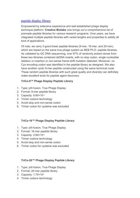 peptide display library