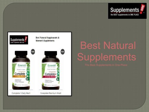Order High Quality Nutritional Supplements
