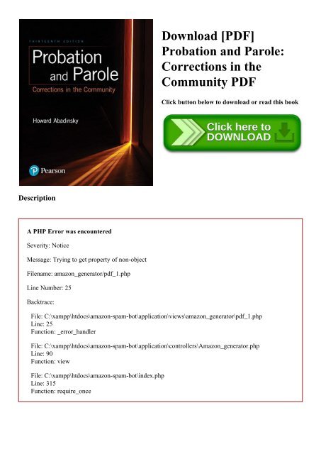 Download [PDF] Probation and Parole Corrections in the Community PDF