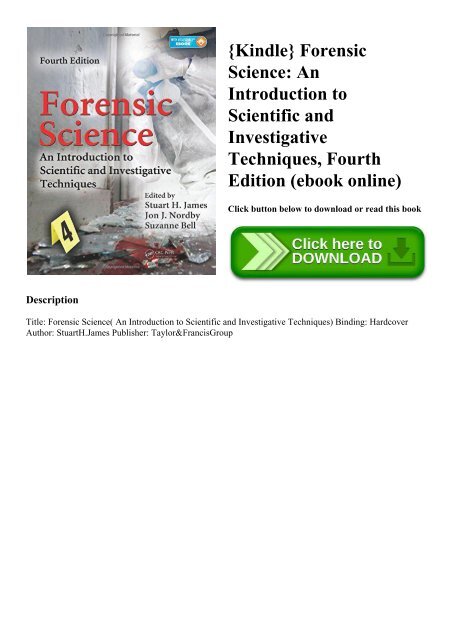 {Kindle} Forensic Science An Introduction to Scientific and ...