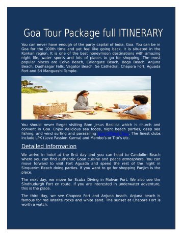 Goa-Tour-Package Magazines