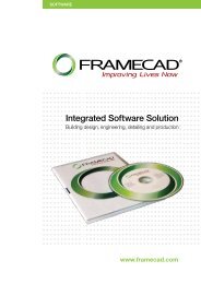 FRAMECAD Solutions Chart