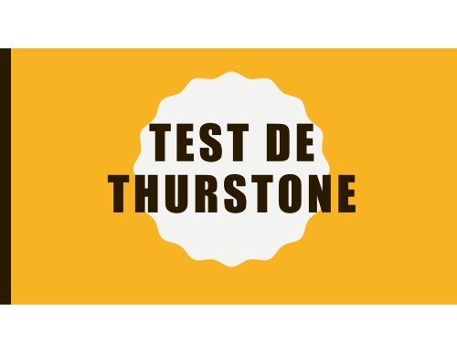 Test de Thurstone
