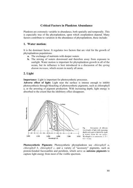 Z Critical Factors in Plankton Abundance