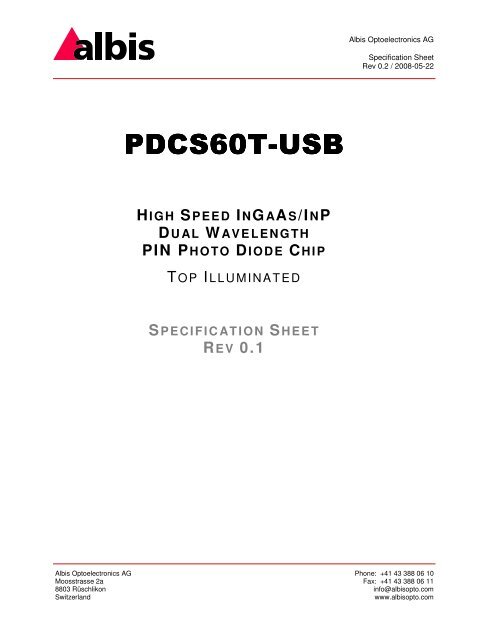 high speed ingaas/inp dual wavelength pin photo diode chip - Litrax