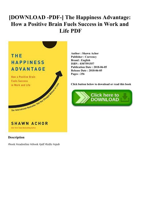 [DOWNLOAD -PDF-] The Happiness Advantage How a Positive Brain Fuels ...