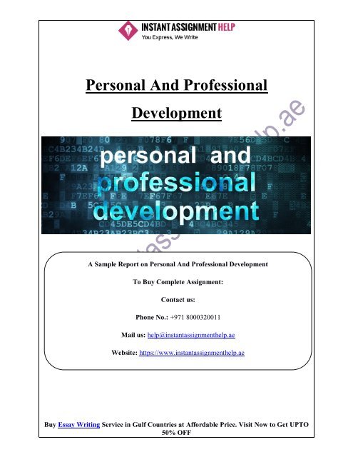 Personal And Professional Development