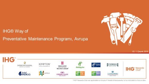 IHG Way of Preventative Maintenance Guide Turkish