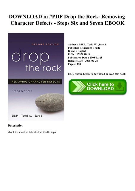 DOWNLOAD in #PDF Drop the Rock Removing Character Defects - Steps Six ...