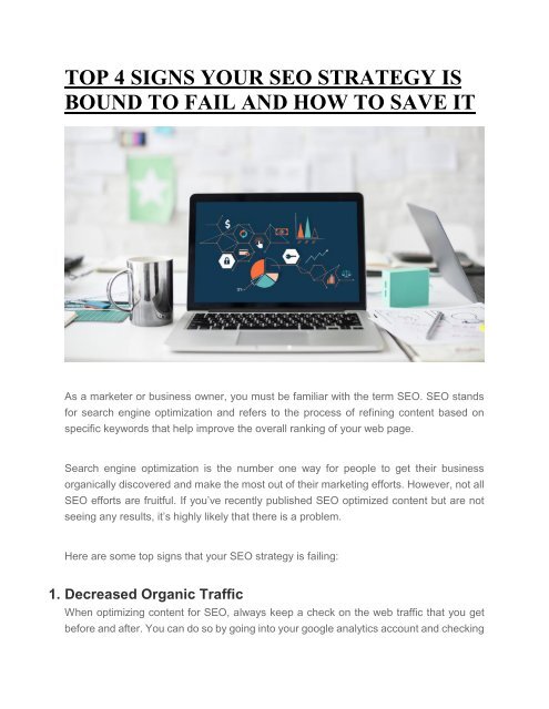 TOP 4 SIGNS YOUR SEO STRATEGY IS BOUND TO FAIL AND HOW TO SAVE IT