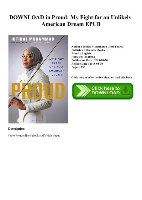 DOWNLOAD in [PDF] Proud My Fight for an Unlikely American Dream EPUB