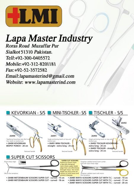 Catalogue Brochure Dental Surgical instruments