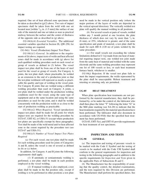 UG-84 PART UG — GENERAL