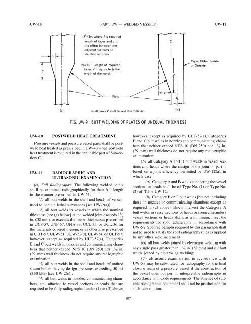 UW-10 PART UW — WELDED