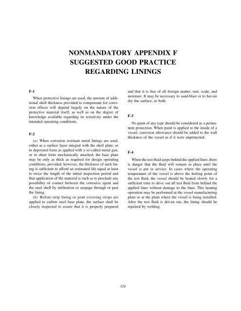 NONMANDATORY APPENDIX F S