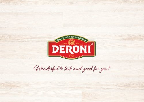 DERONI CATALOGUE SAUCES 2018