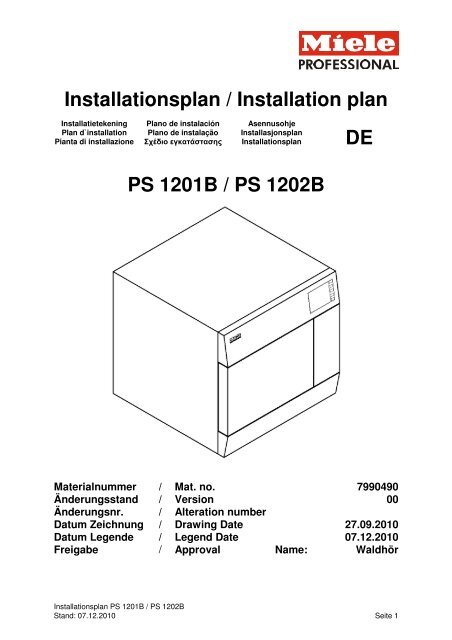 Installationsplan / Installation plan