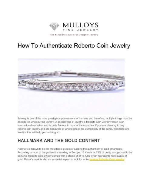 How To Authenticate Roberto Coin Jewelry (1)