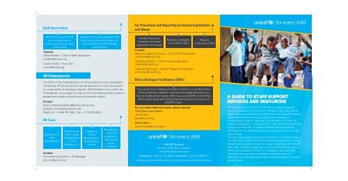 Staff Support Leaflet