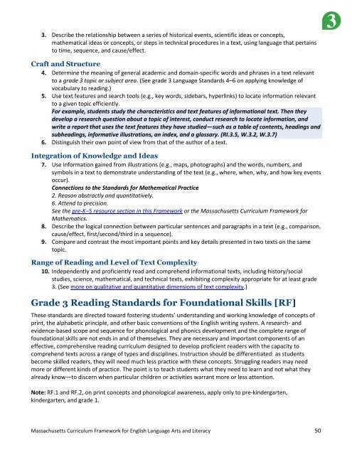 Grade 3 Reading Standards