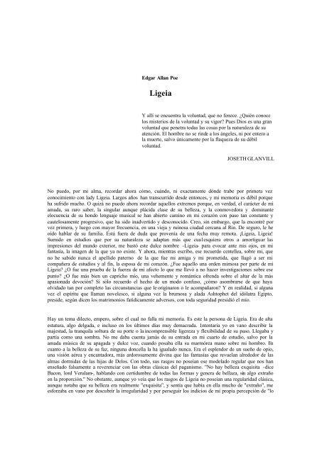 Edgar Allan Poe - Ligeia