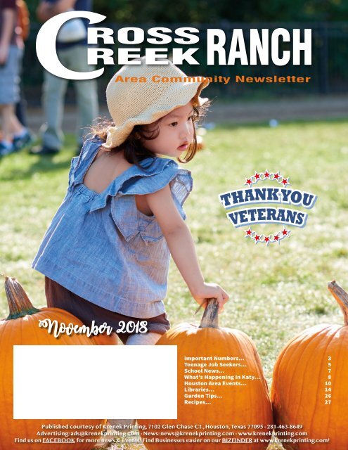 Cross Creek Ranch November 2018