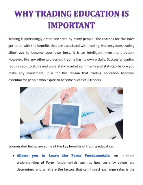 WHY TRADING EDUCATION IS IMPORTANT