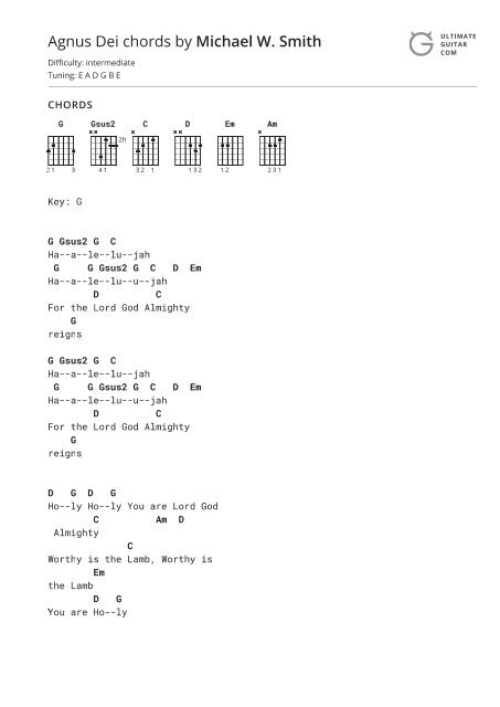 Agnus Dei Guitar Chords