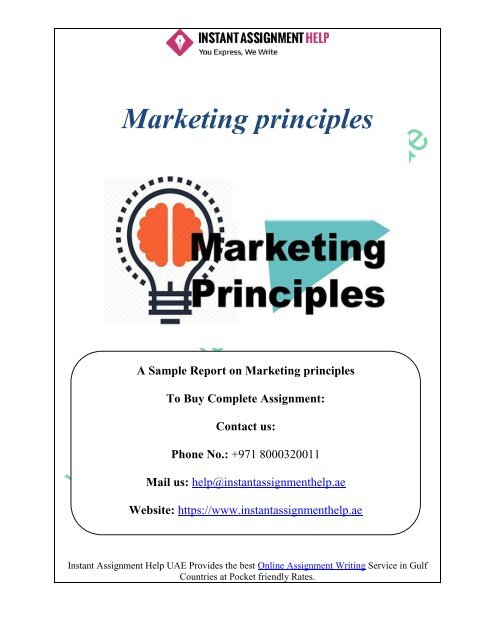 Importance of Marketing principles for Business Success