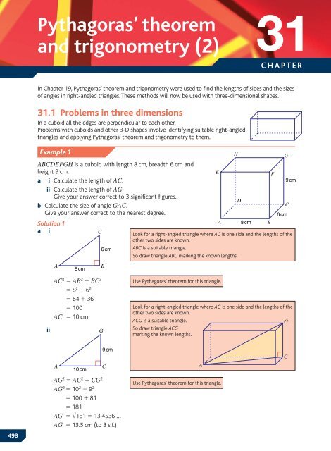 Pythagoras' theorem and trigonometry (2) - Pearson Schools