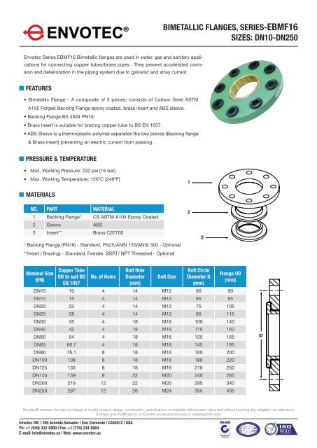 Bimetallic Flanges - EBMF16