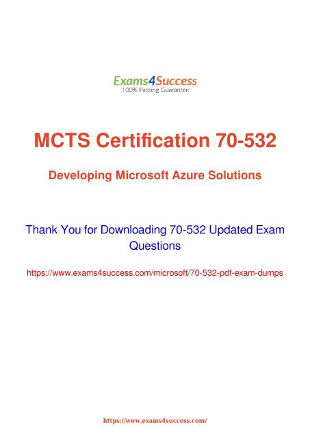 Microsoft 70-532 Exam Dumps [2018 NOV] - 100% Valid Questions
