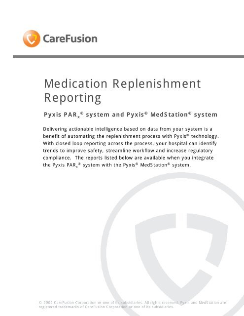 Pyxis PAR - Parx - CareFusion