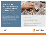 Pyxis MedStation 4000 Spec sheet - CareFusion