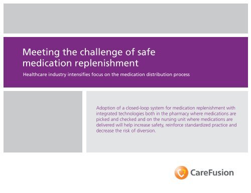 Medication management safety technology - Parx - CareFusion