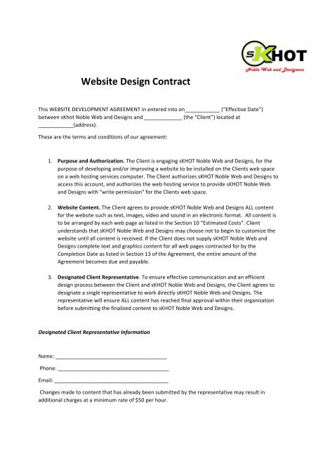Website Design Contract