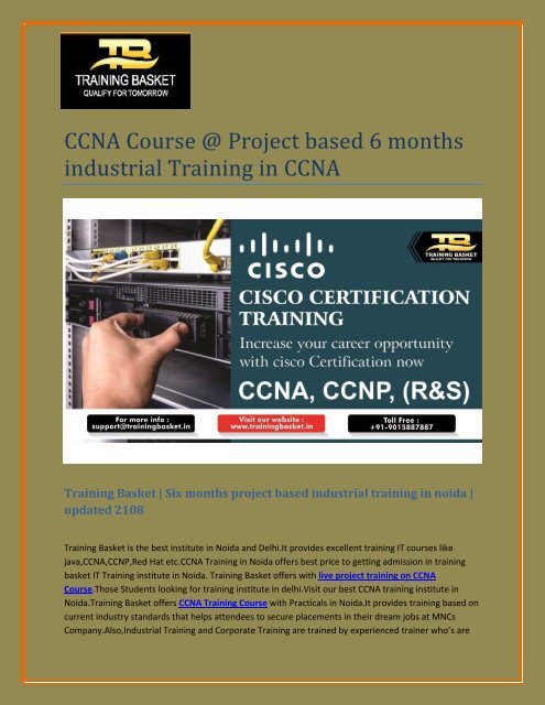 CCNA Course @ Project based 6 months industrial Training in CCNA