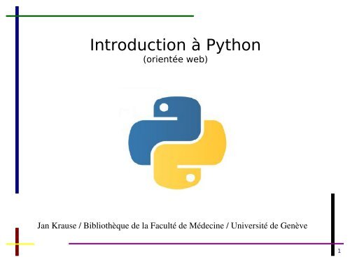 Introduction à Python