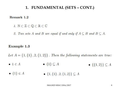 1. FUNDAMENTAL (SETS