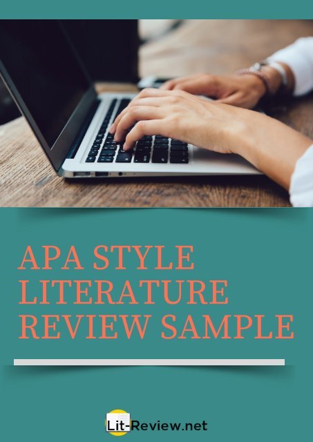 Flawless APA Style Literature Review Sample