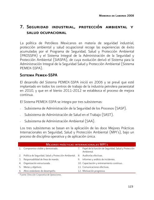SSPA PEMEX
