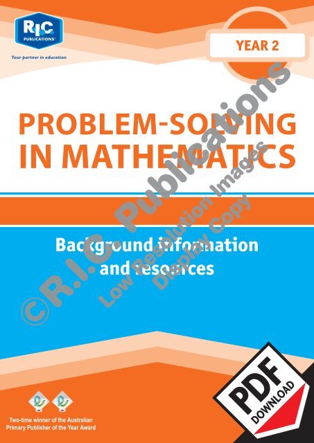 20714_Problem_solving_Year_2_Background_information_resources